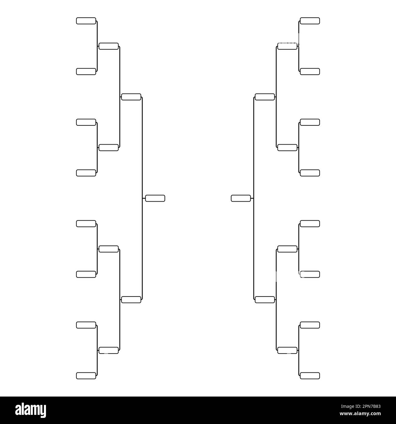 Set of Bracket sport tournament, blank elimination event sign, playoff ...