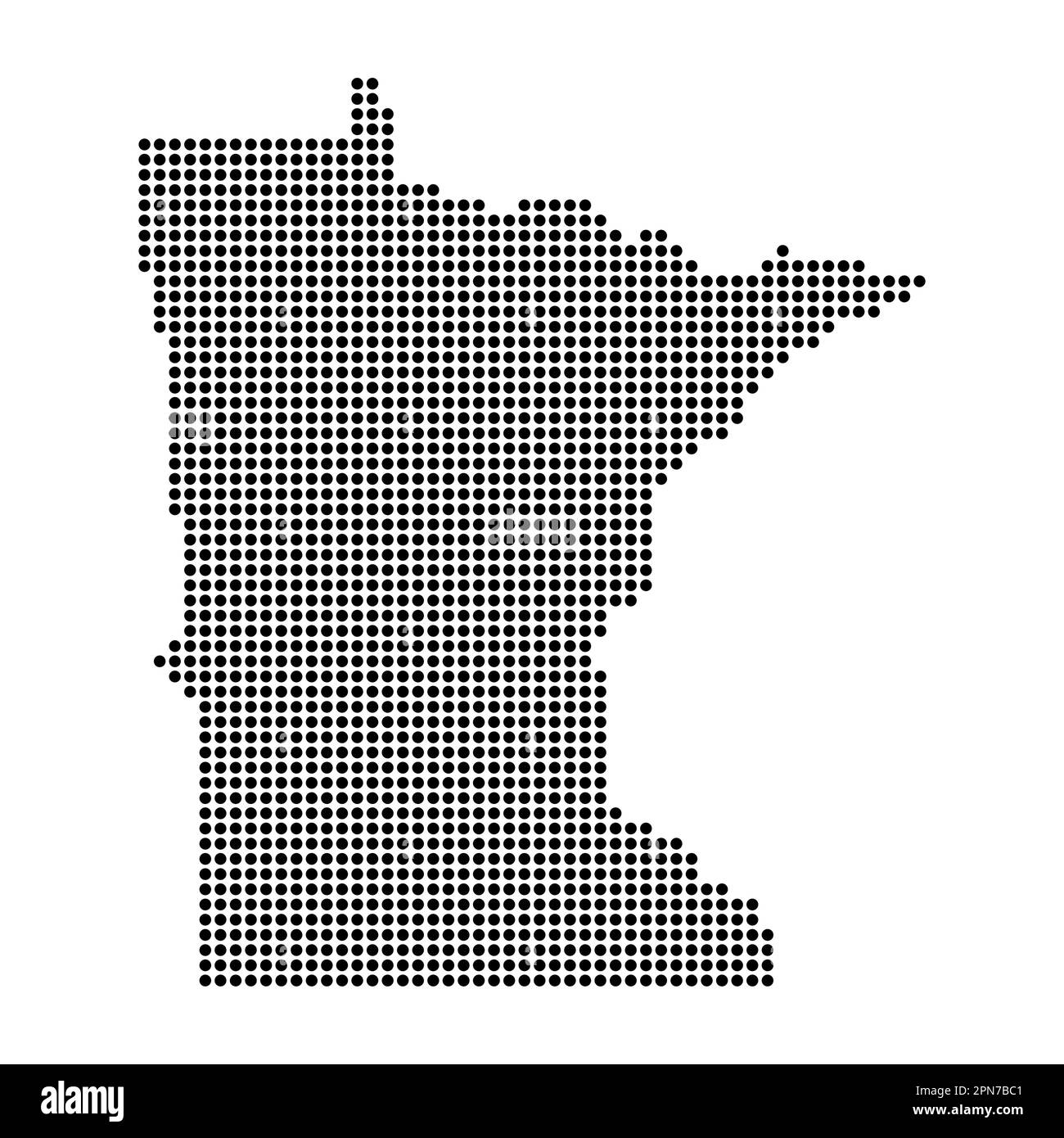 Minnesota map shape, united states of america. Flat concept icon symbol ...