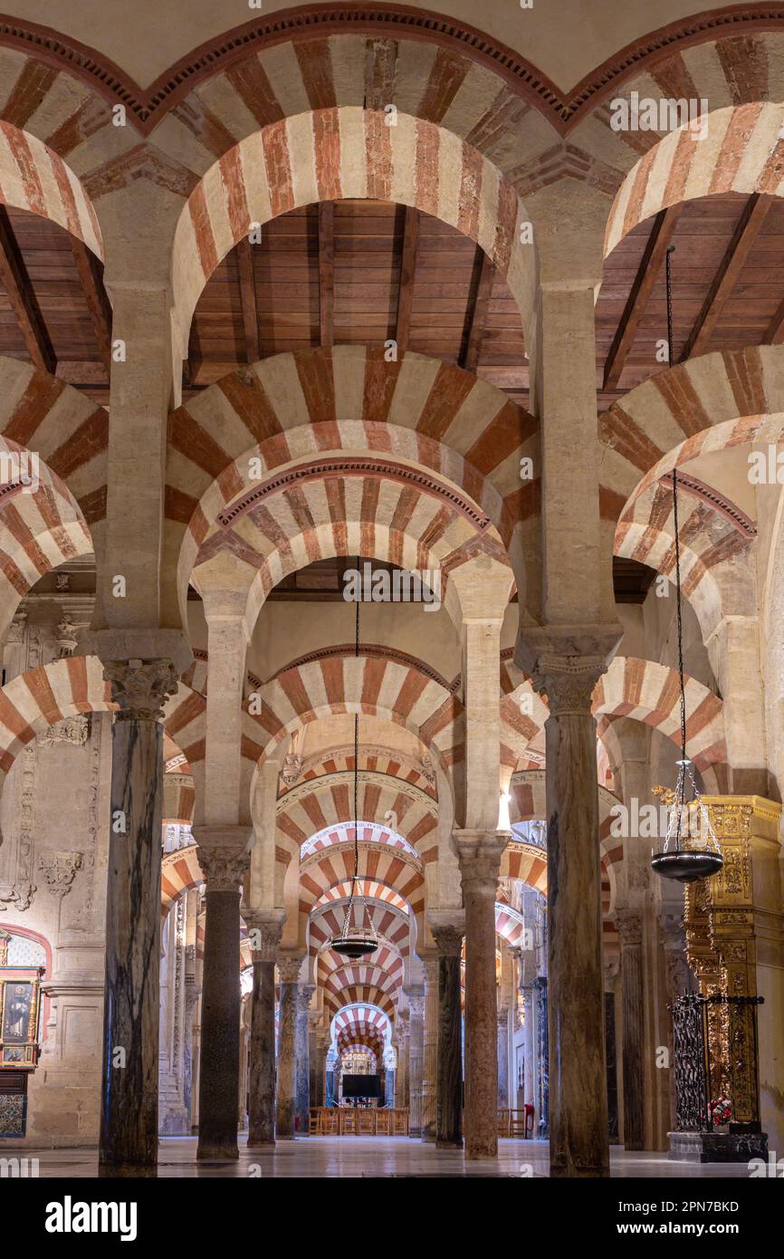 Interior of Mosque–Cathedral of Cordoba (Mezquita). Cathedral of Our ...