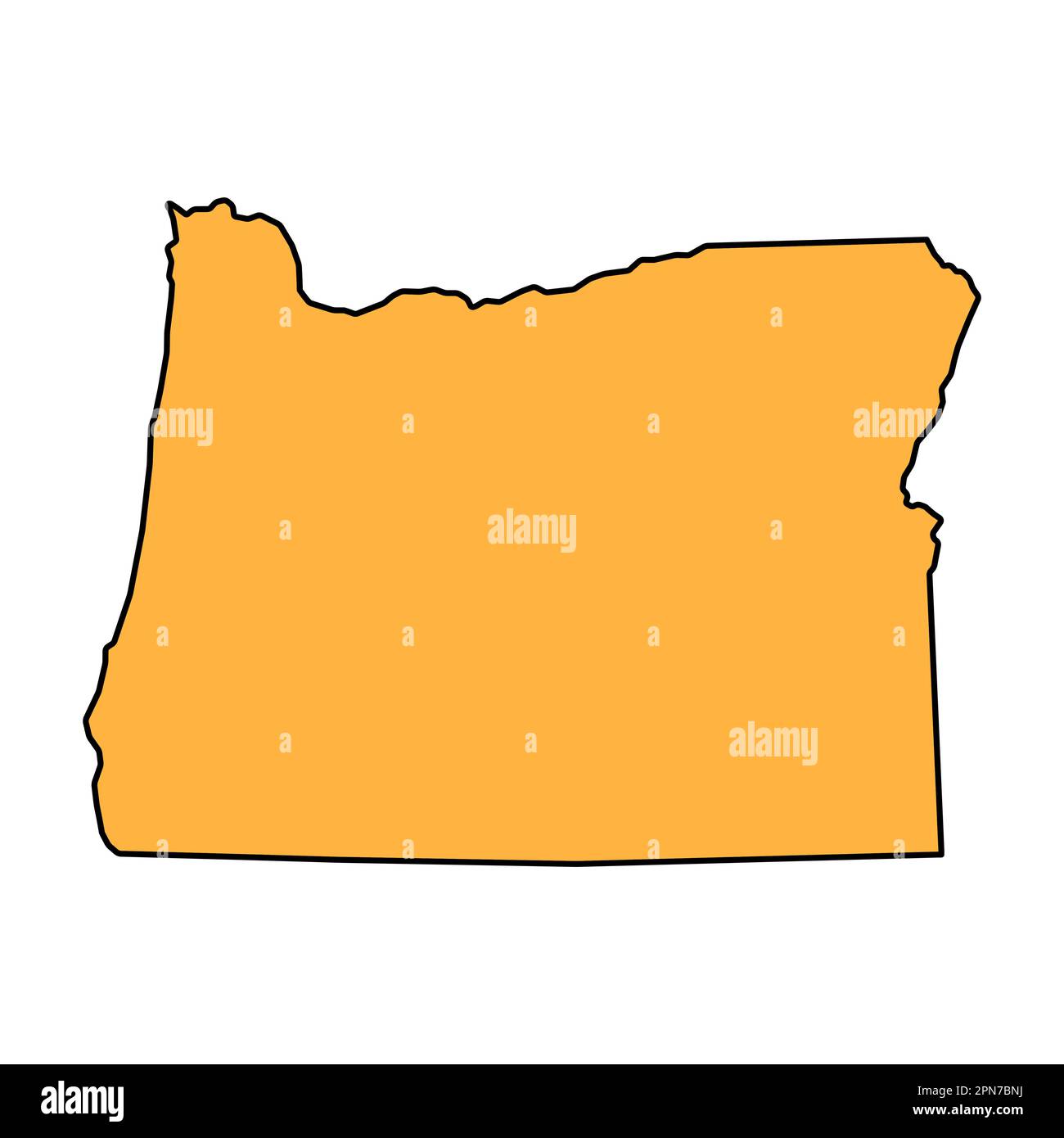 Oregon map shape, united states of america. Flat concept icon symbol ...