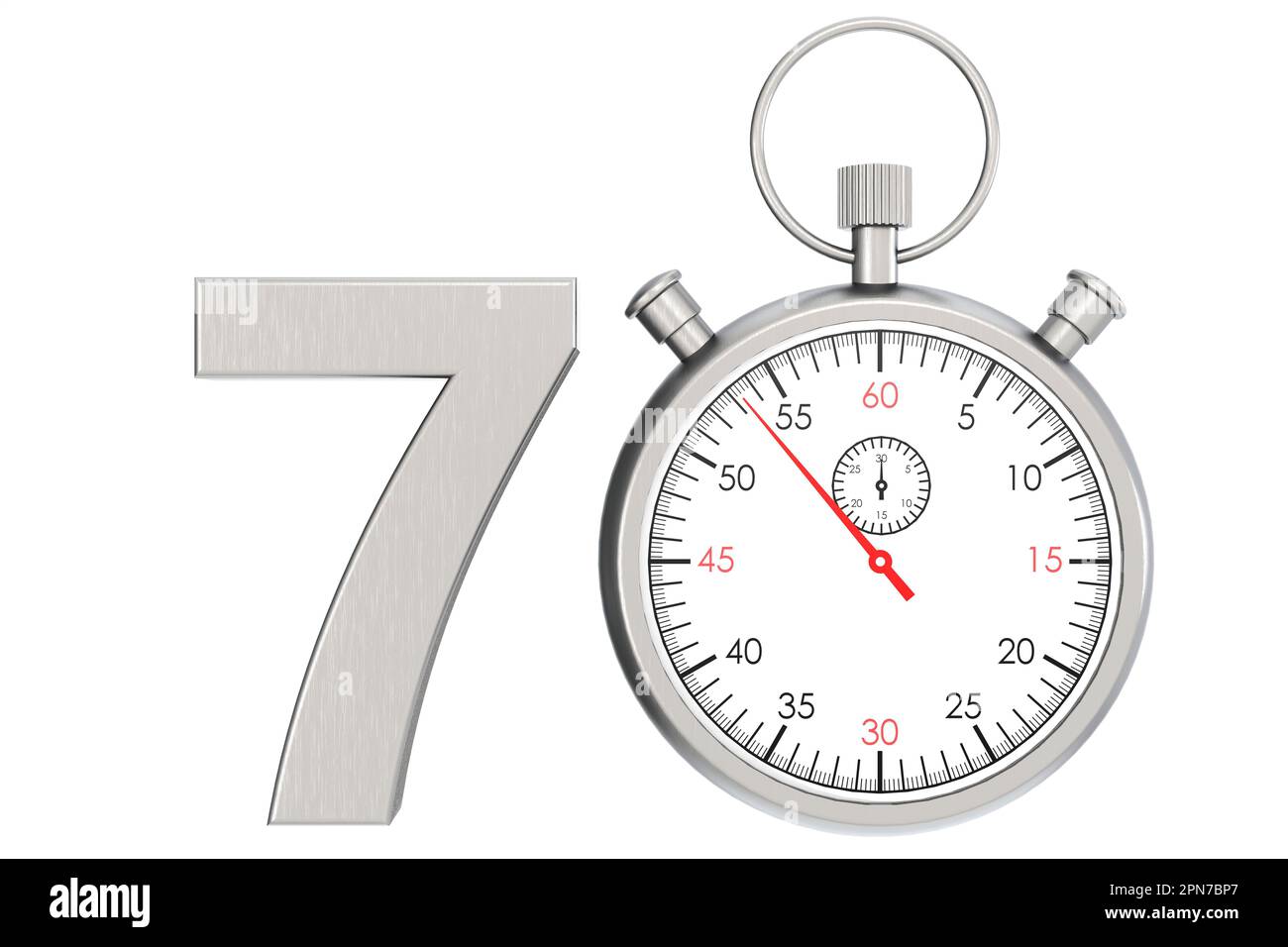 Metal stopwatch isolated for number 70, 3D rendering Stock Photo - Alamy