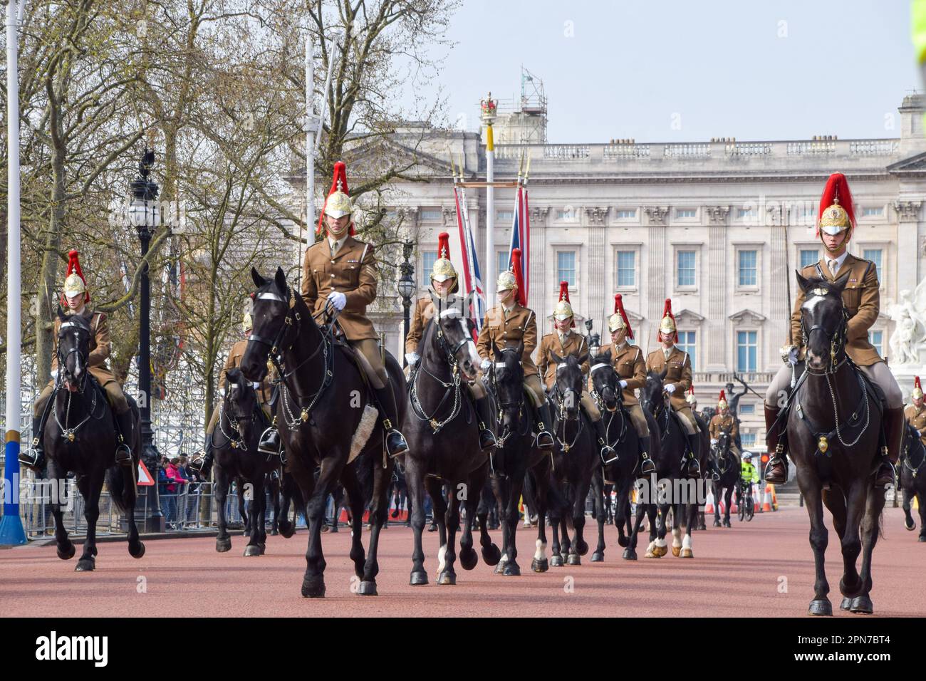 London, England, UK. 17th Apr, 2023. The Household Cavalry Mounted ...