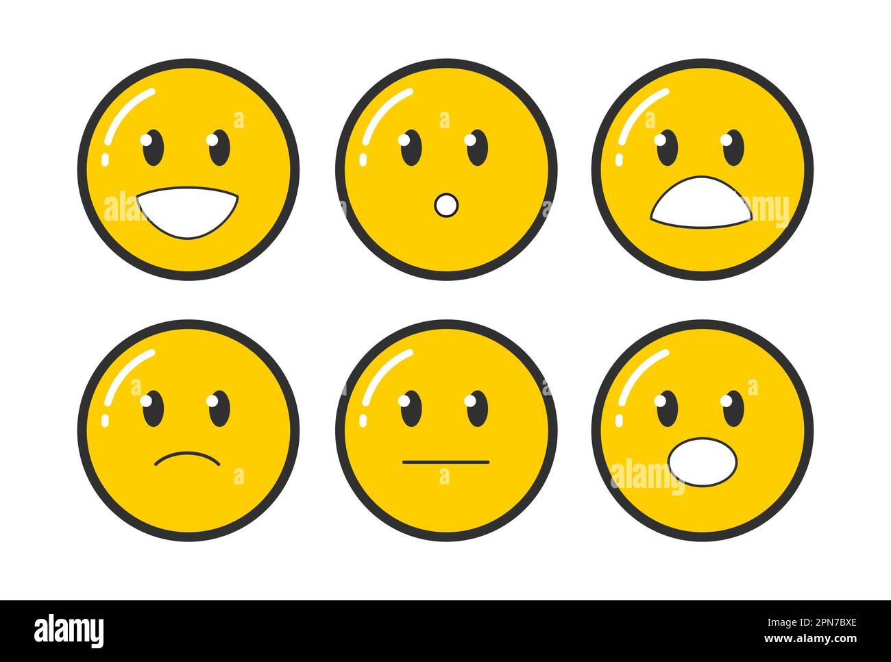 Yellow sad face negative Stock Vector Images - Alamy