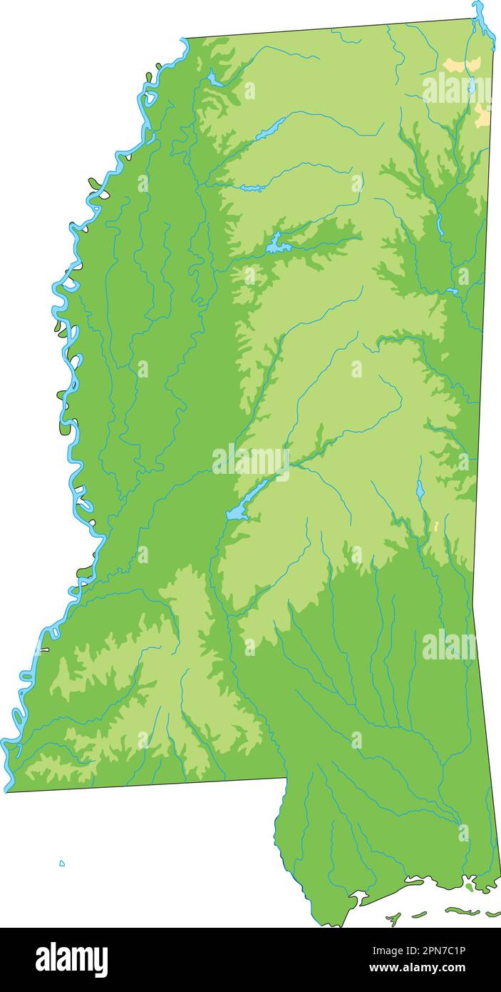 mississippi physical features map