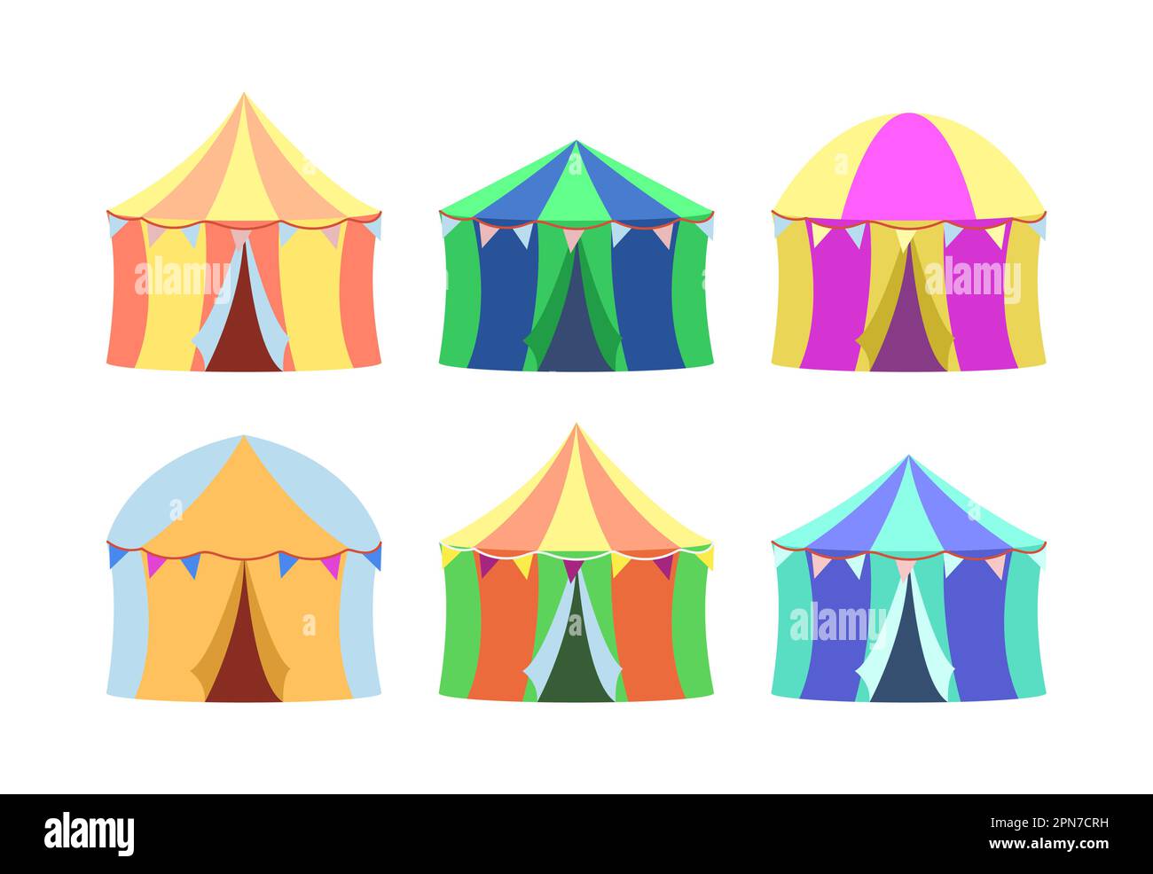 Colorful circus tents vector illustrations set Stock Vector Image & Art - Alamy
