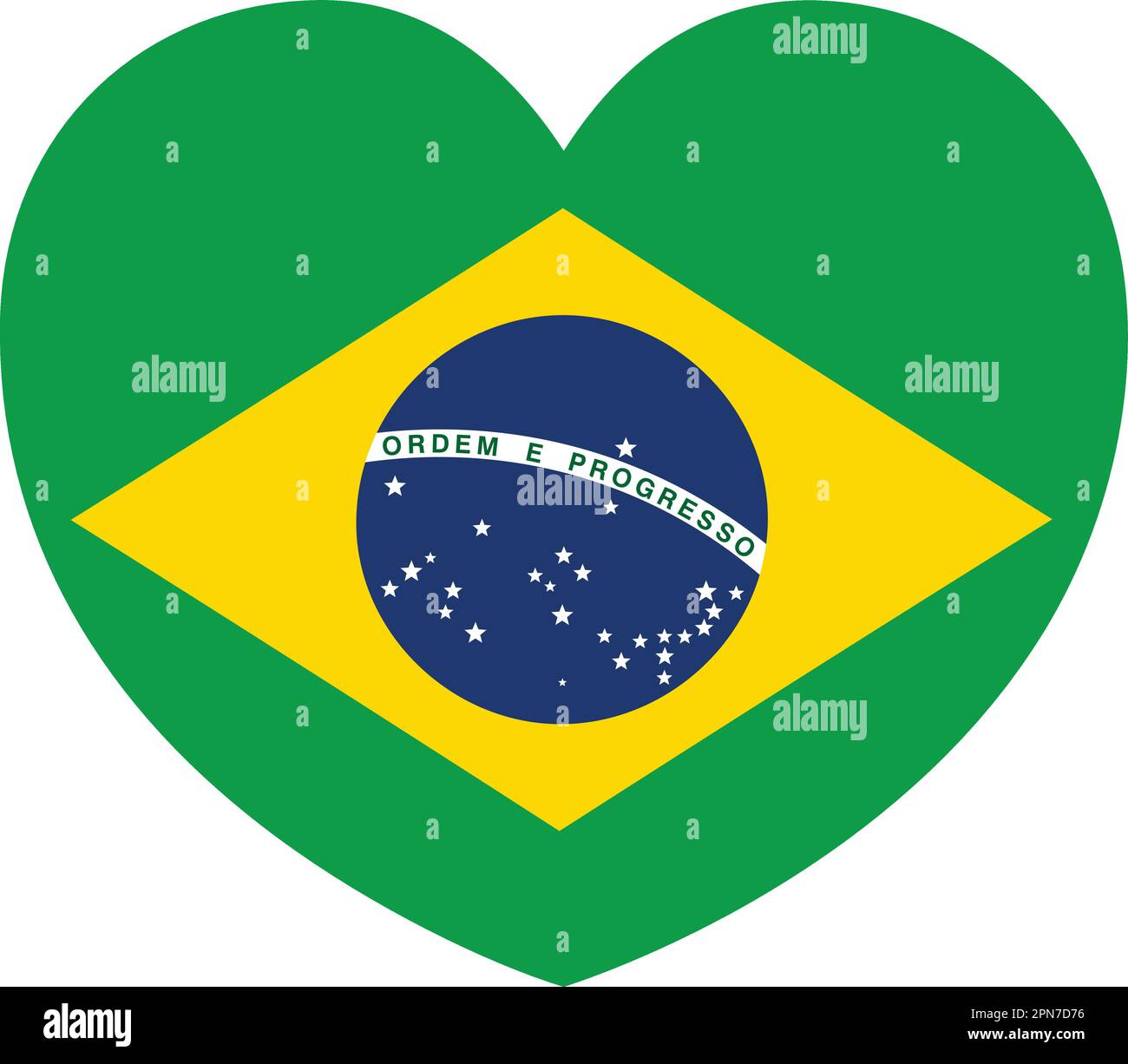 Brazil Brazillian Flag Heart Concept Stock Vector Image & Art - Alamy