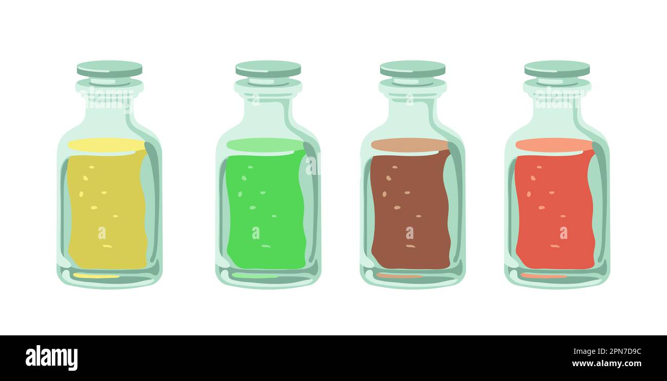 Glass flask green magic Cut Out Stock Images & Pictures - Alamy