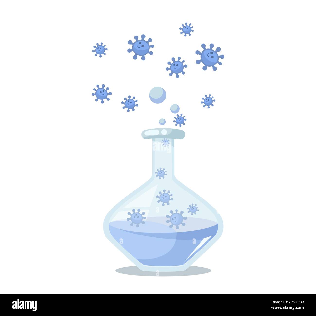 Glass bottle with liquid and chemicals vector illustration Stock Vector ...
