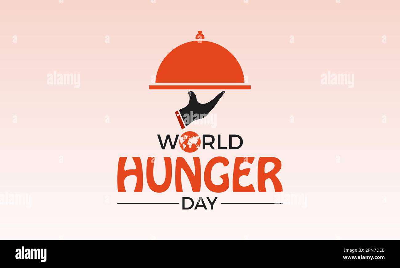World hunger day is observed every year on 28th may. Vector ...