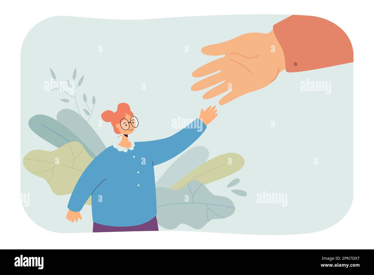 Girl showing empathy Stock Vector Images - Alamy