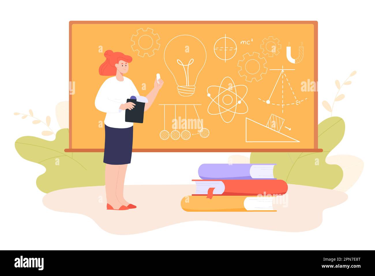 Teacher teaching physics Cut Out Stock Images & Pictures - Alamy