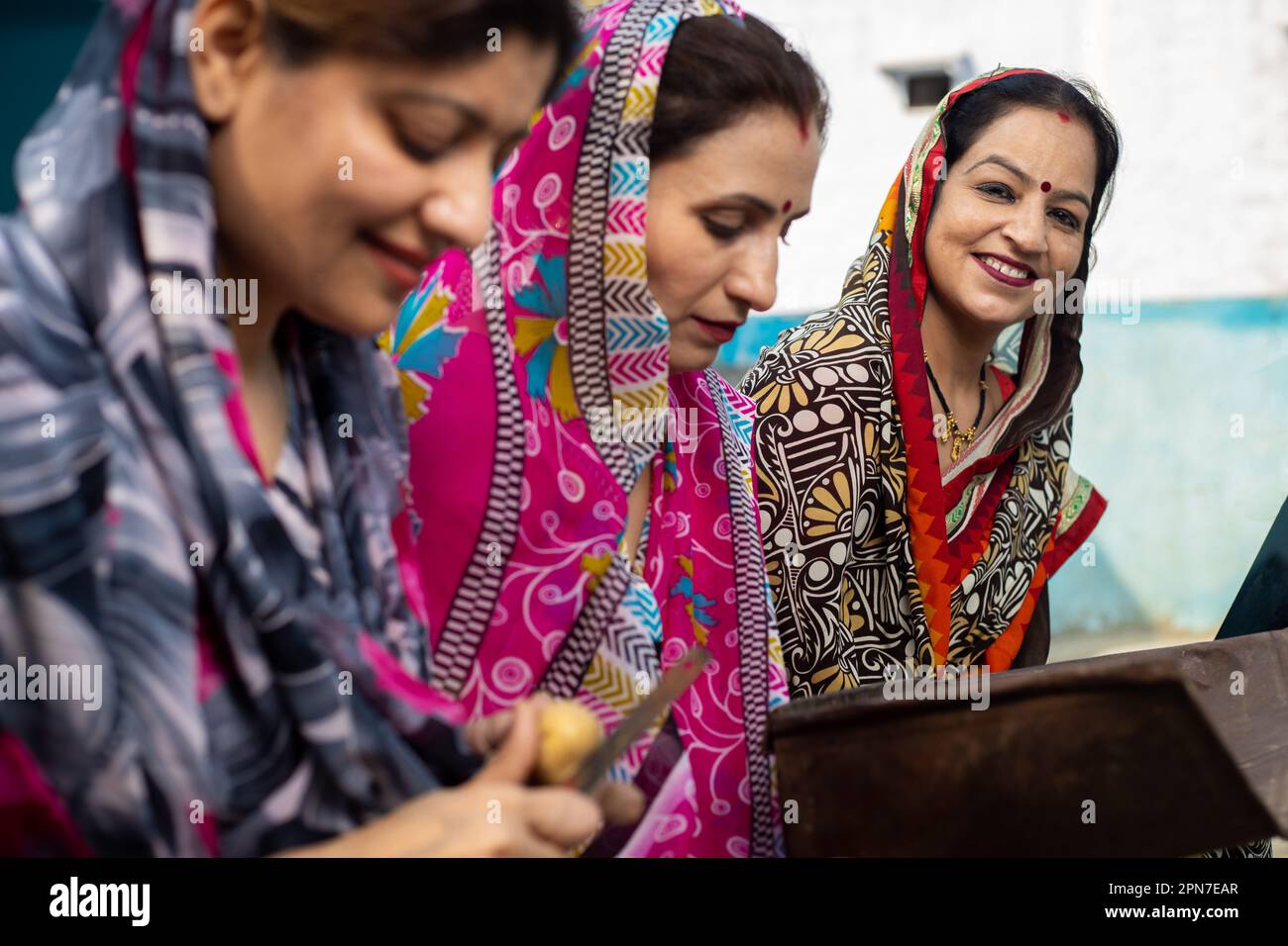 Group indian housewives hi-res stock photography and images - Alamy