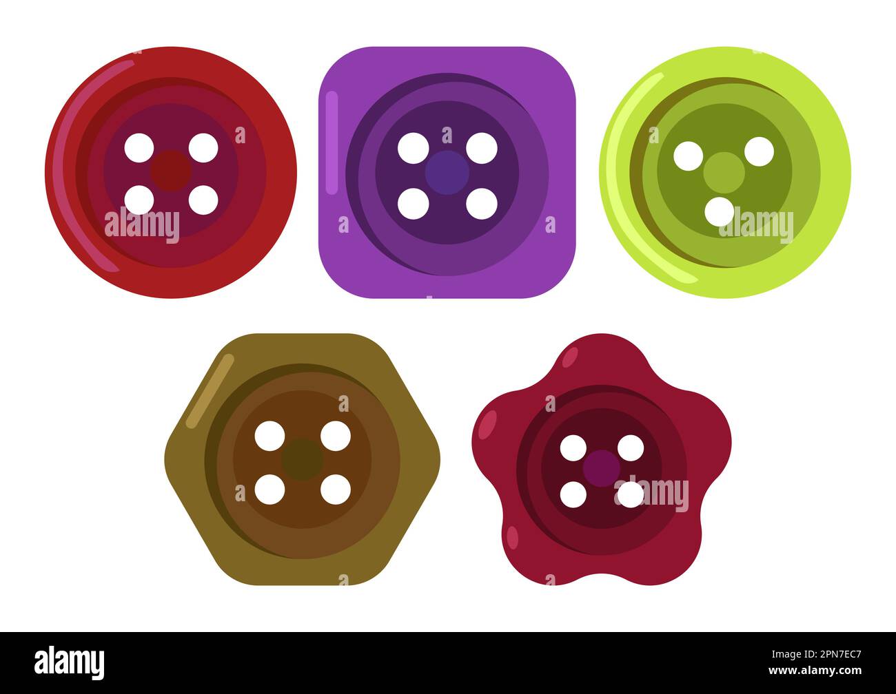 Clothes button set Stock Vector Image & Art - Alamy