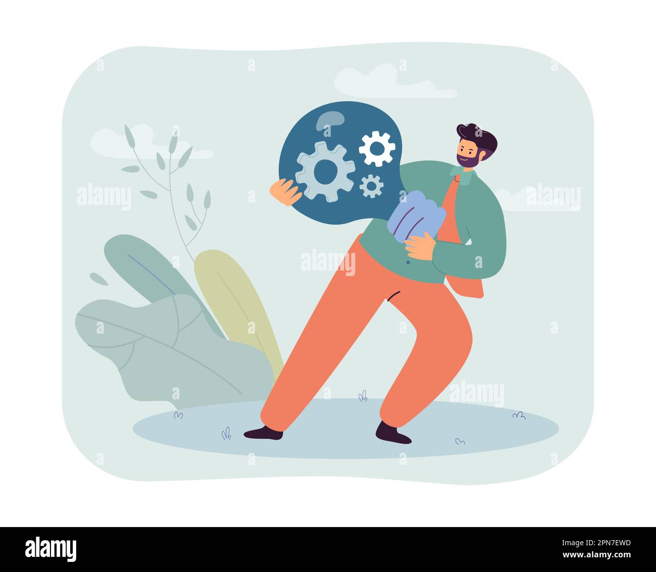 Isolated gear inside light Stock Vector Images - Alamy