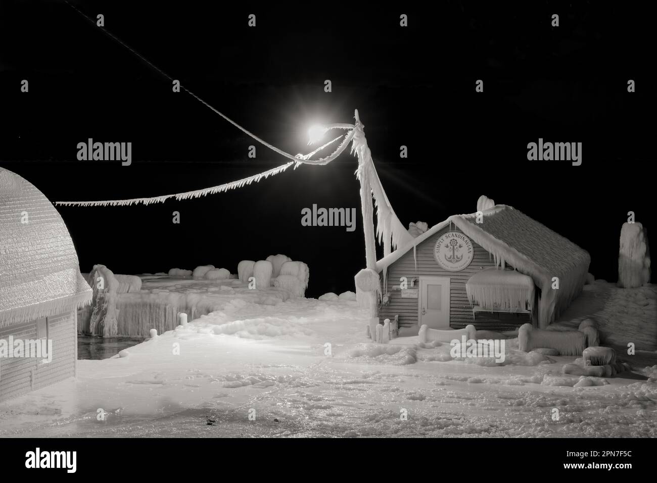 After a severe winter gale on the Door County Peninsula, everything was ...