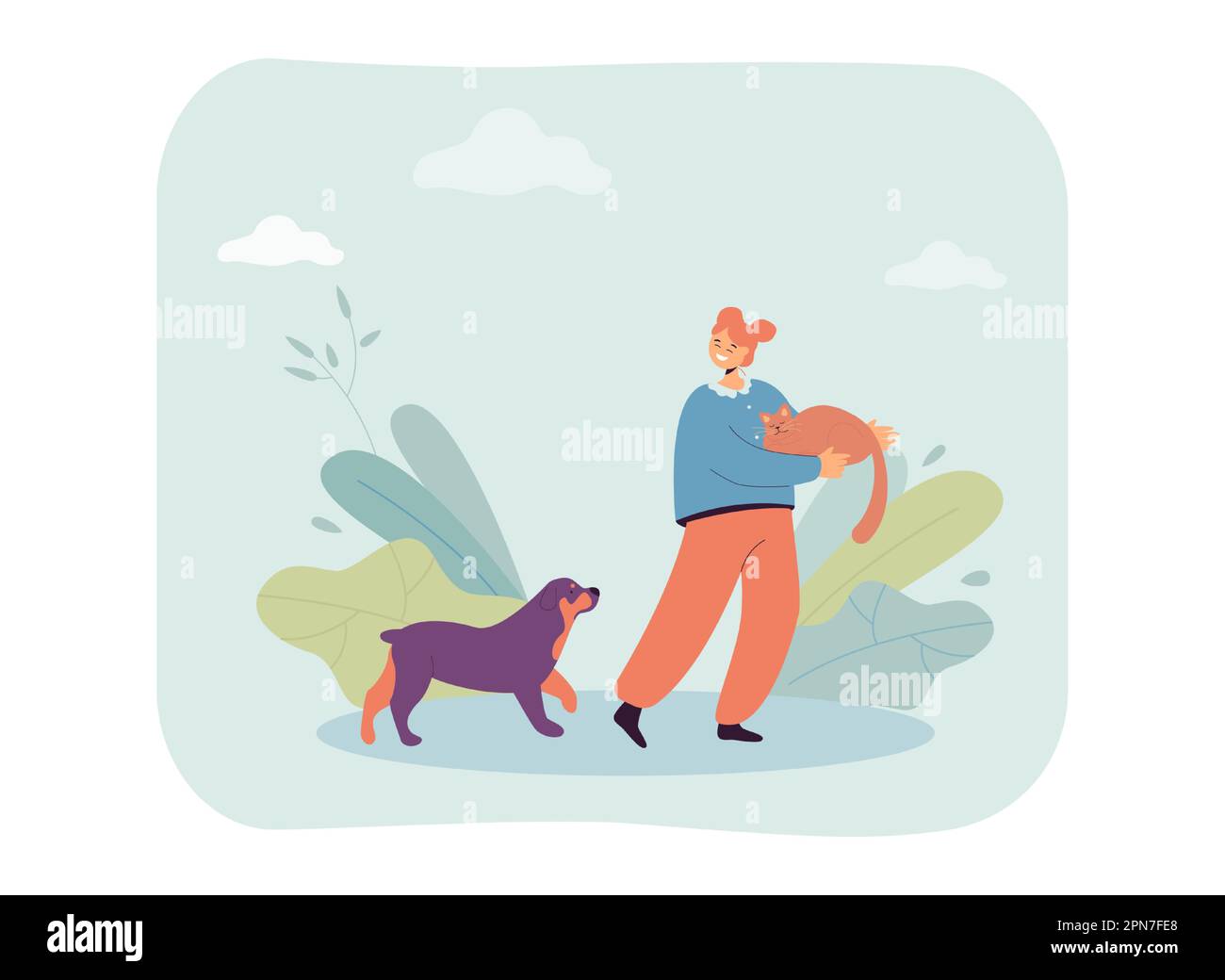 Spending time with pets Cut Out Stock Images & Pictures - Alamy