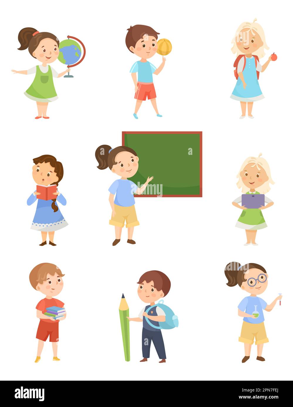 Vector illustration children pencil Stock Vector Images - Alamy