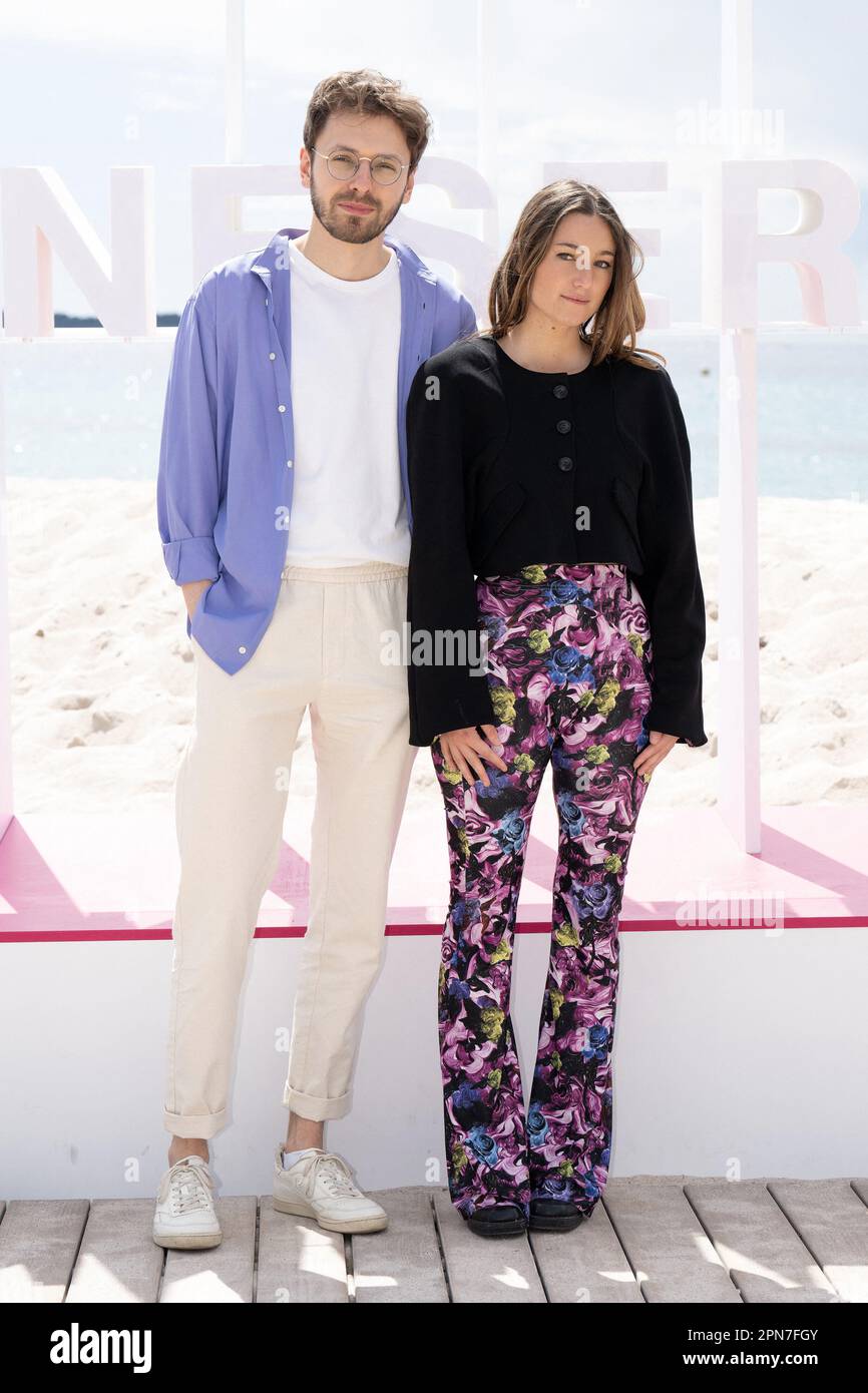 Cannes, France. April 17, 2023, Camille Etienne and Solal Moisan attend ...