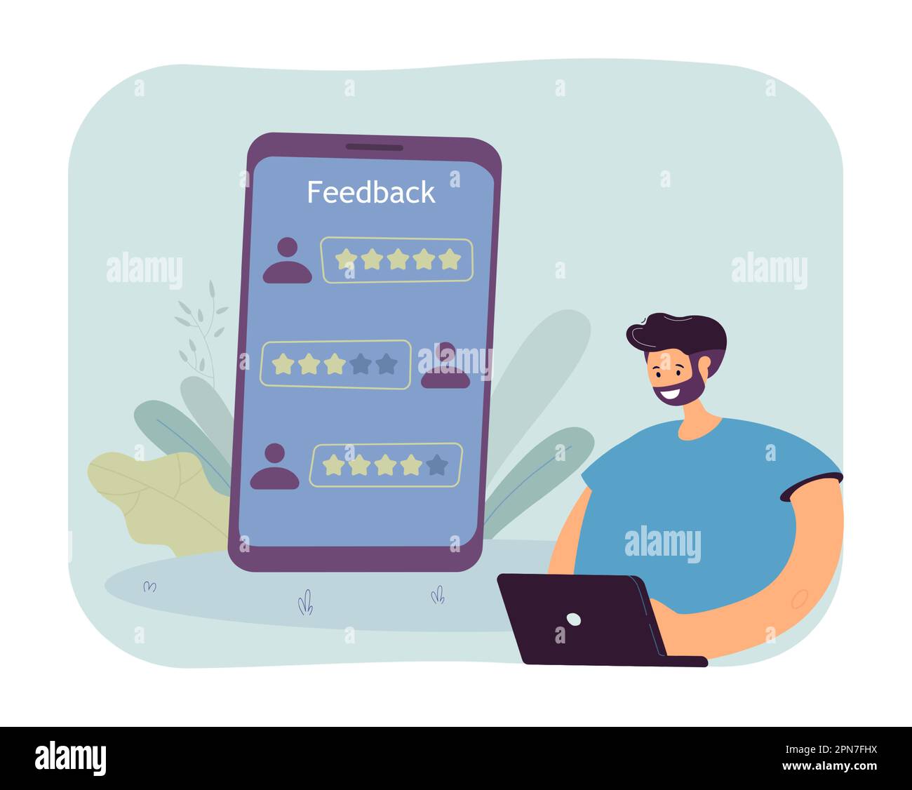 Satisfaction customer experience person Stock Vector Images - Alamy