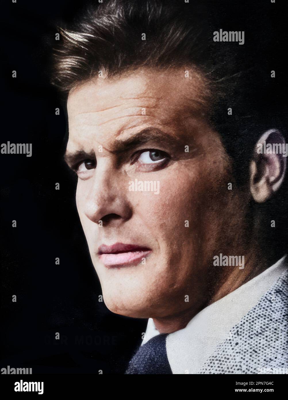 Roger Moore on the cover of Photoplay magazine, January 1961. Photo ...