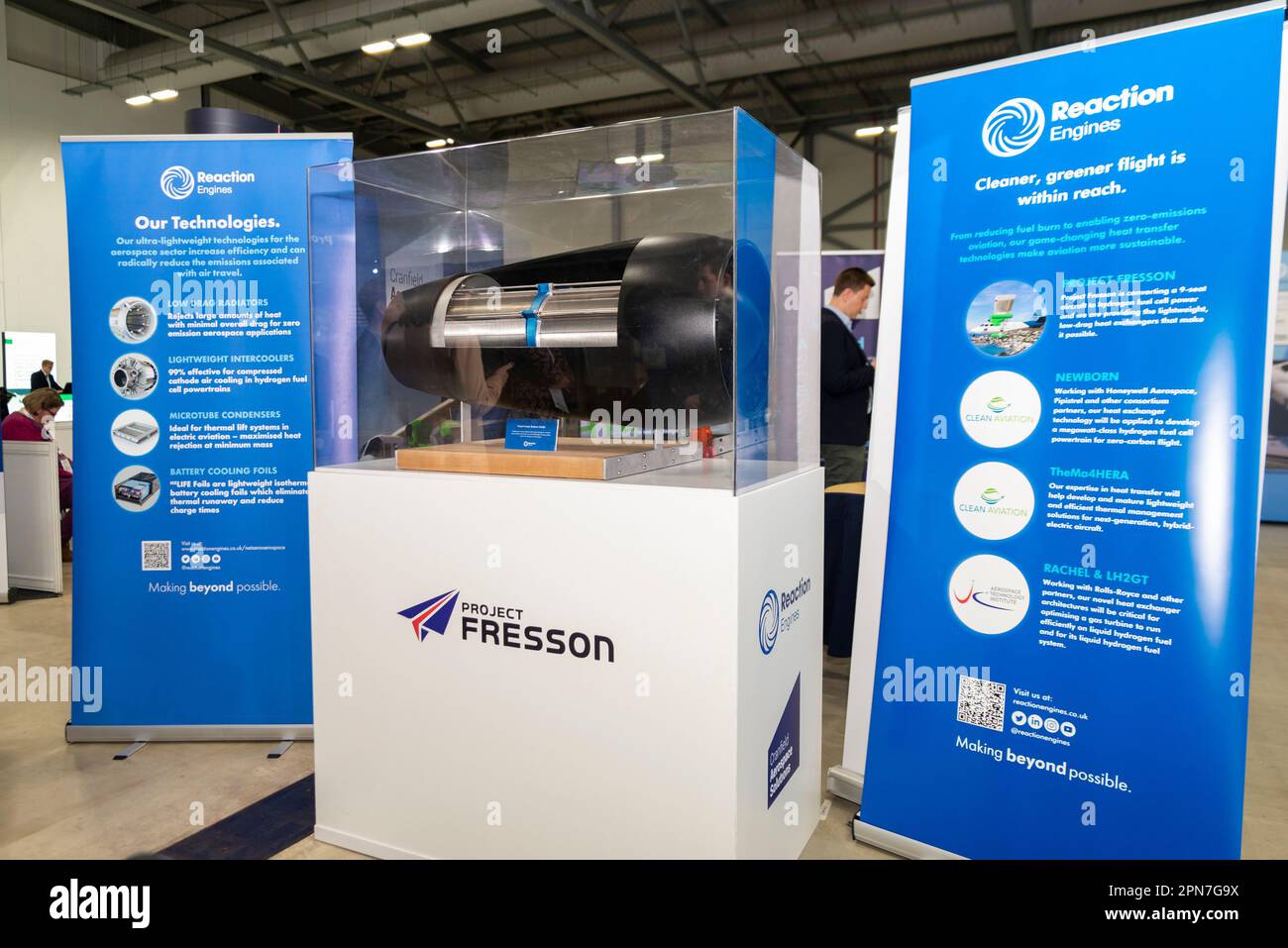 Farnborough Airport, Hampshire, UK. 17th Apr, 2023. Aerospace industry ...