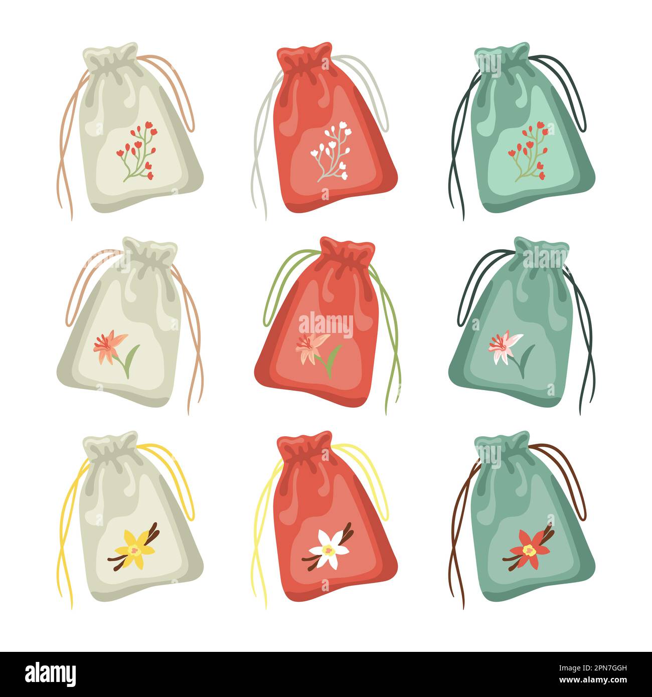 Small drawstring bag Stock Vector Images - Alamy