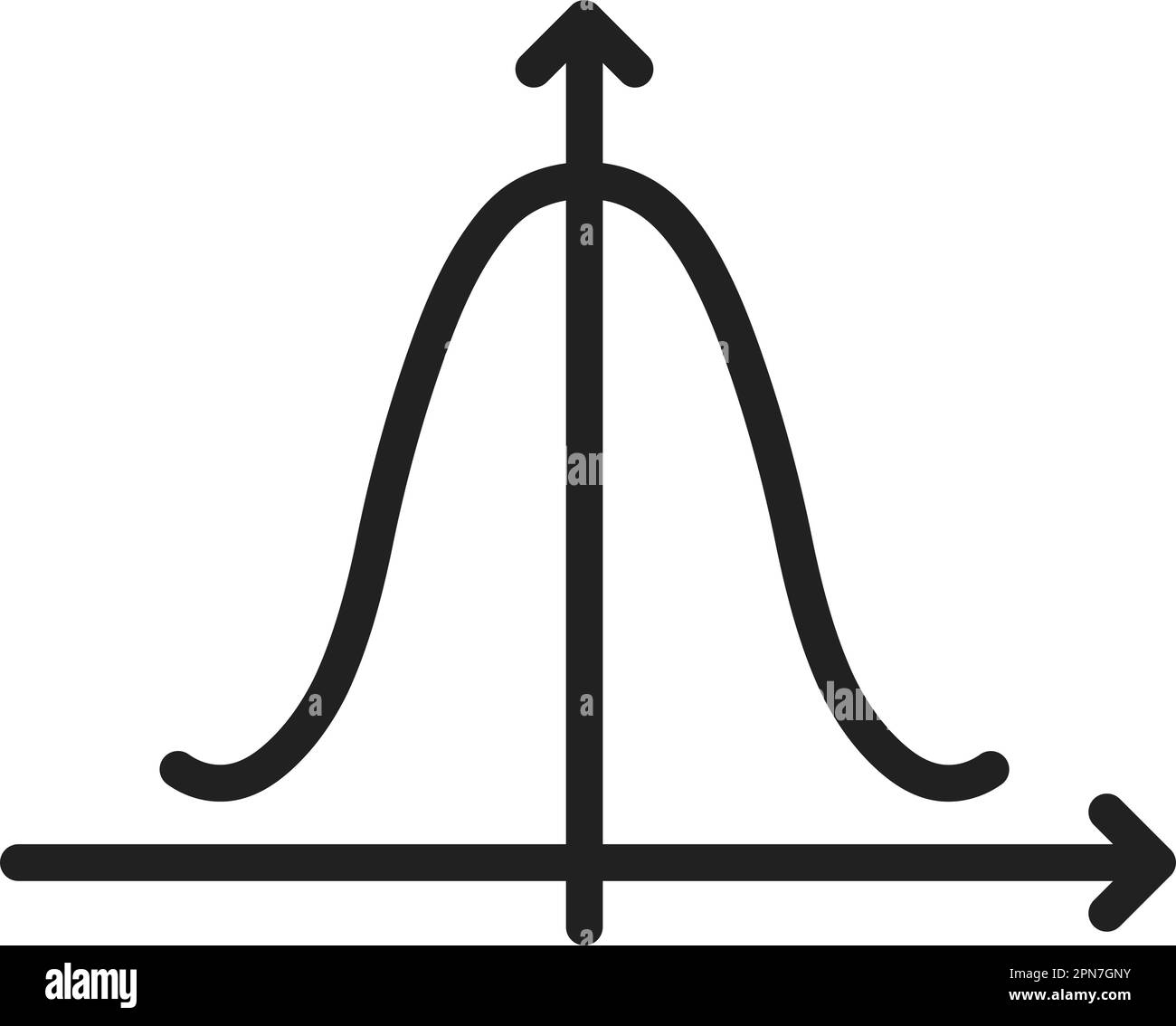 Bell Shaped Graph icon vector image. Suitable for mobile apps, web apps and print media Stock ...