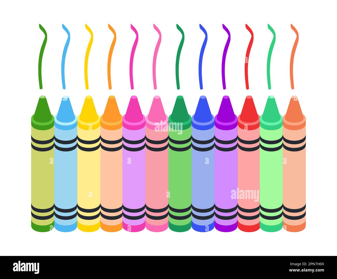 Color pencils collection in Stock Vector Images - Alamy