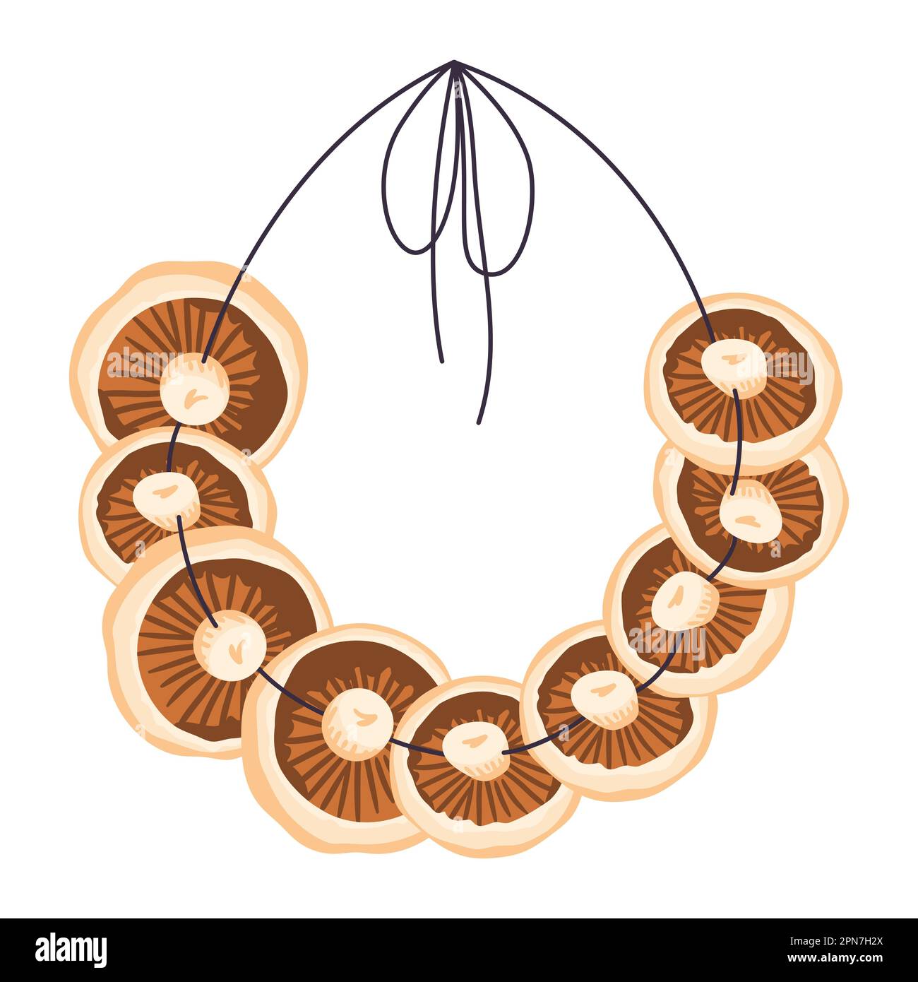 Bunch brown mushrooms Stock Vector Images - Alamy
