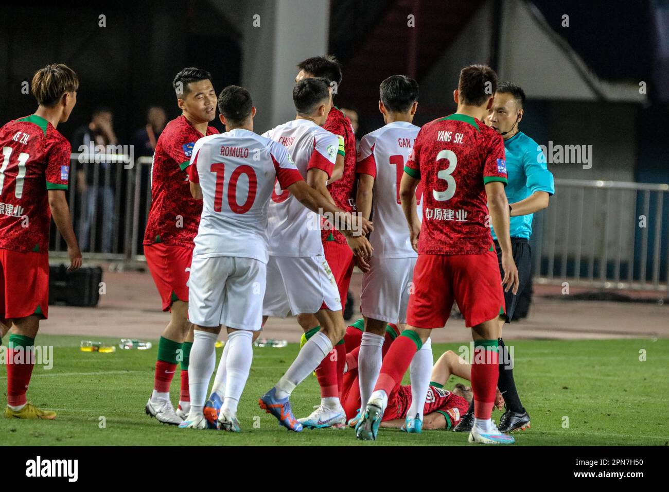 Zhengzhou City, China, 16 April, 2023. Henan Football Club 1-1 draw ...