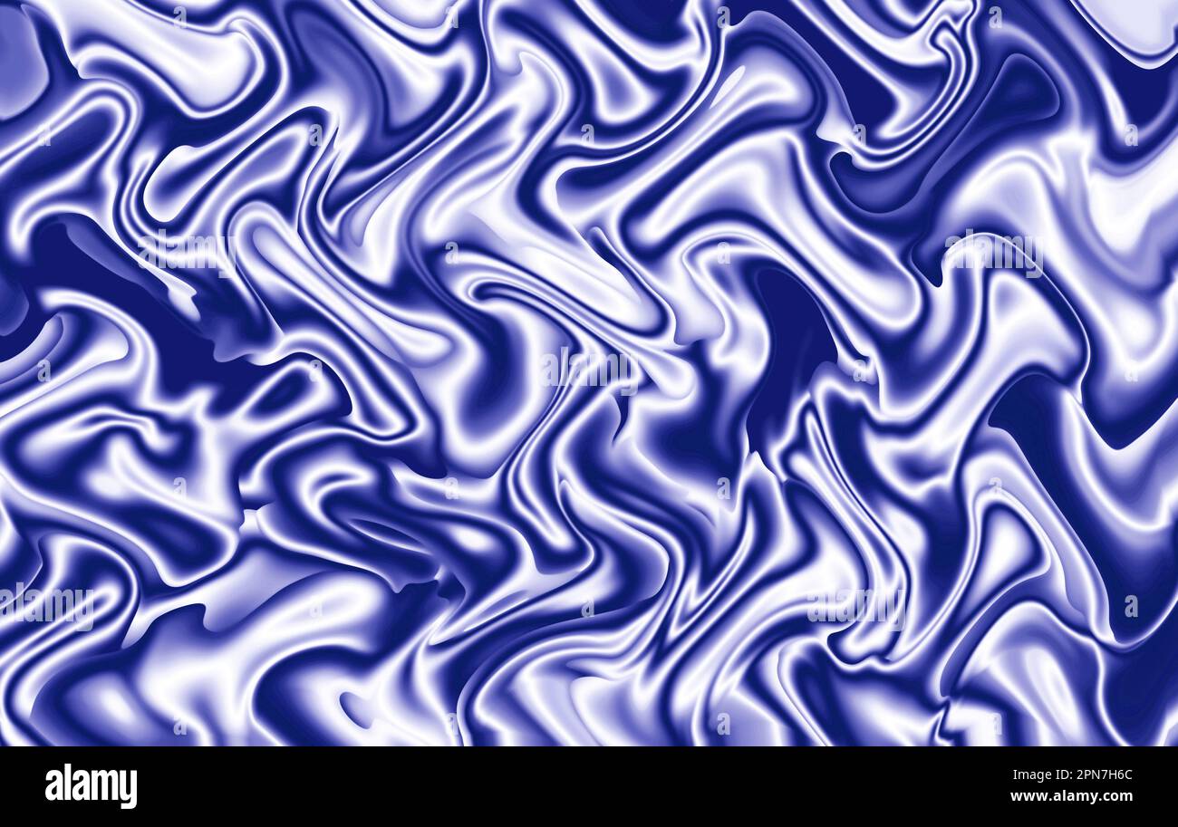 Illustration of gradient space blue and white 3D wavy satin fabric ...