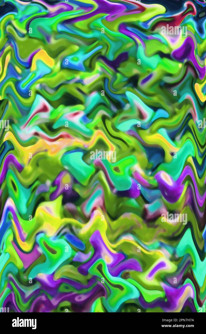 Illustration of multi-color artistic wavy pattern for abstract ...