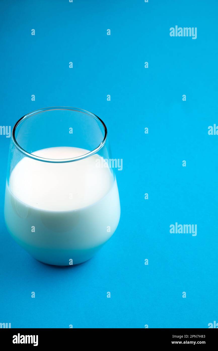 Half Full Glass Of Milk