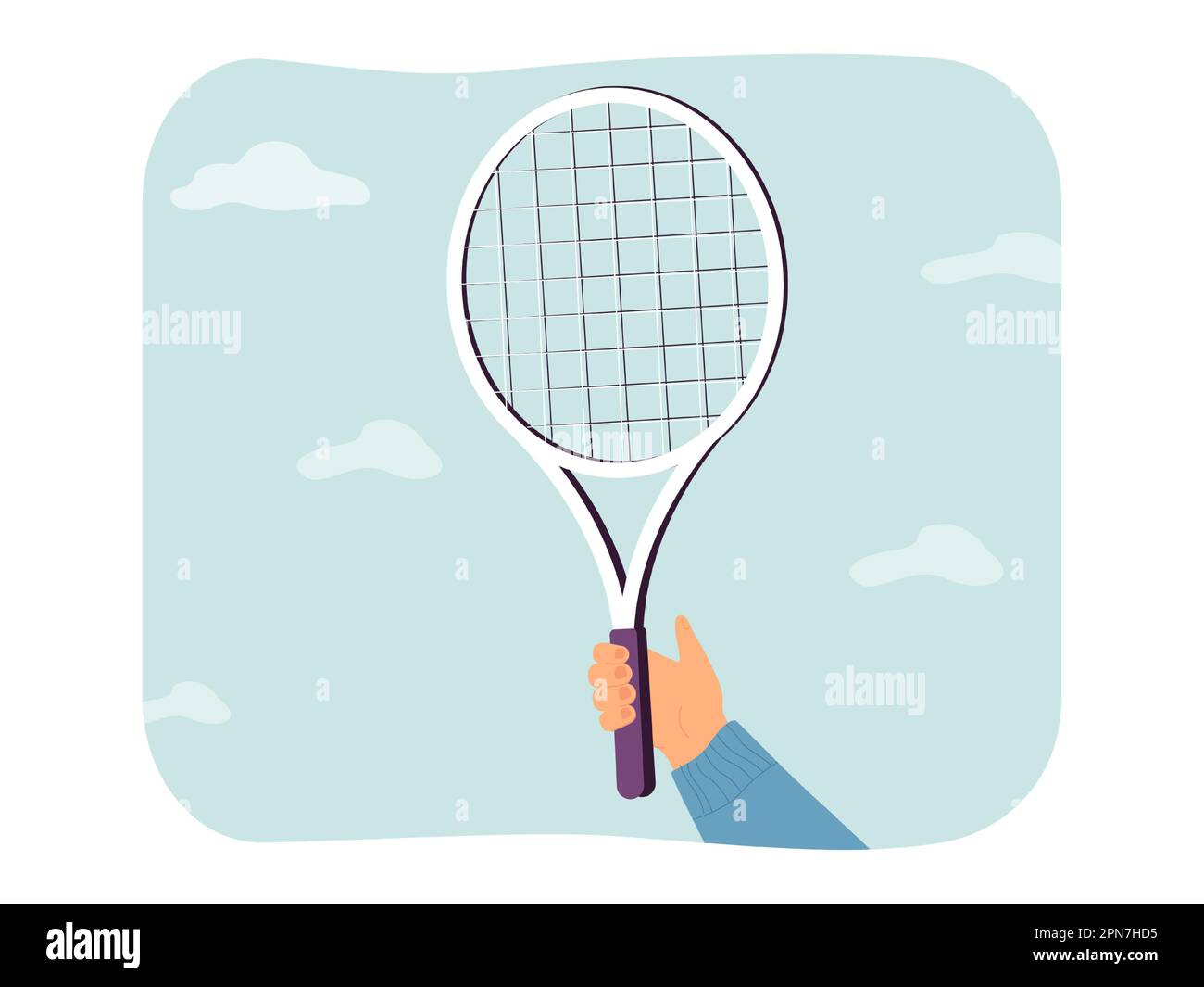Hand of tennis player holding racket Stock Vector Image & Art - Alamy