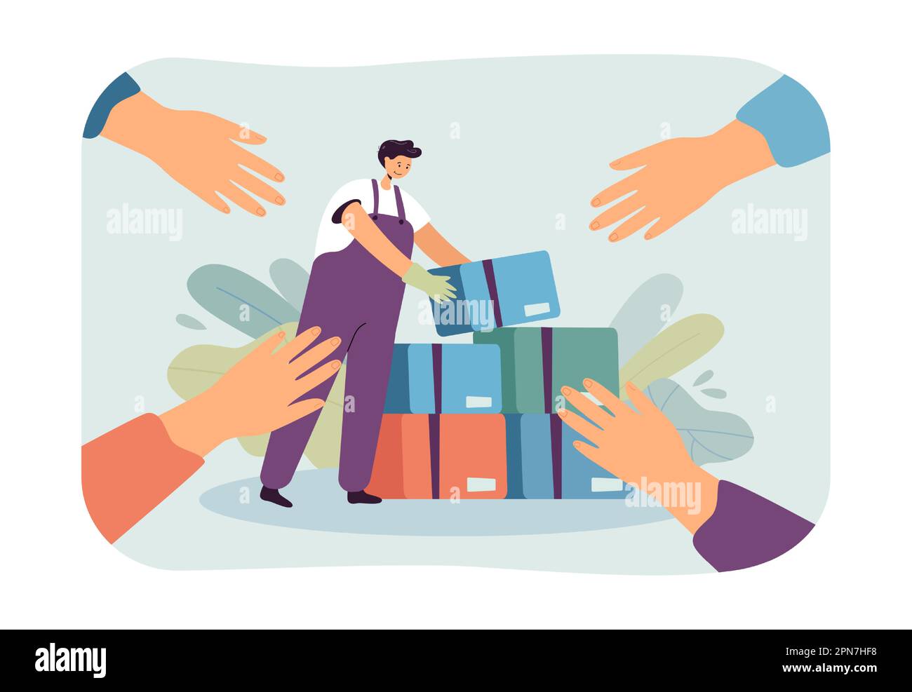 Handing out Stock Vector Images - Alamy