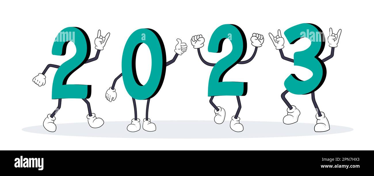 Set of cute 2023 numbers Stock Vector Image & Art - Alamy