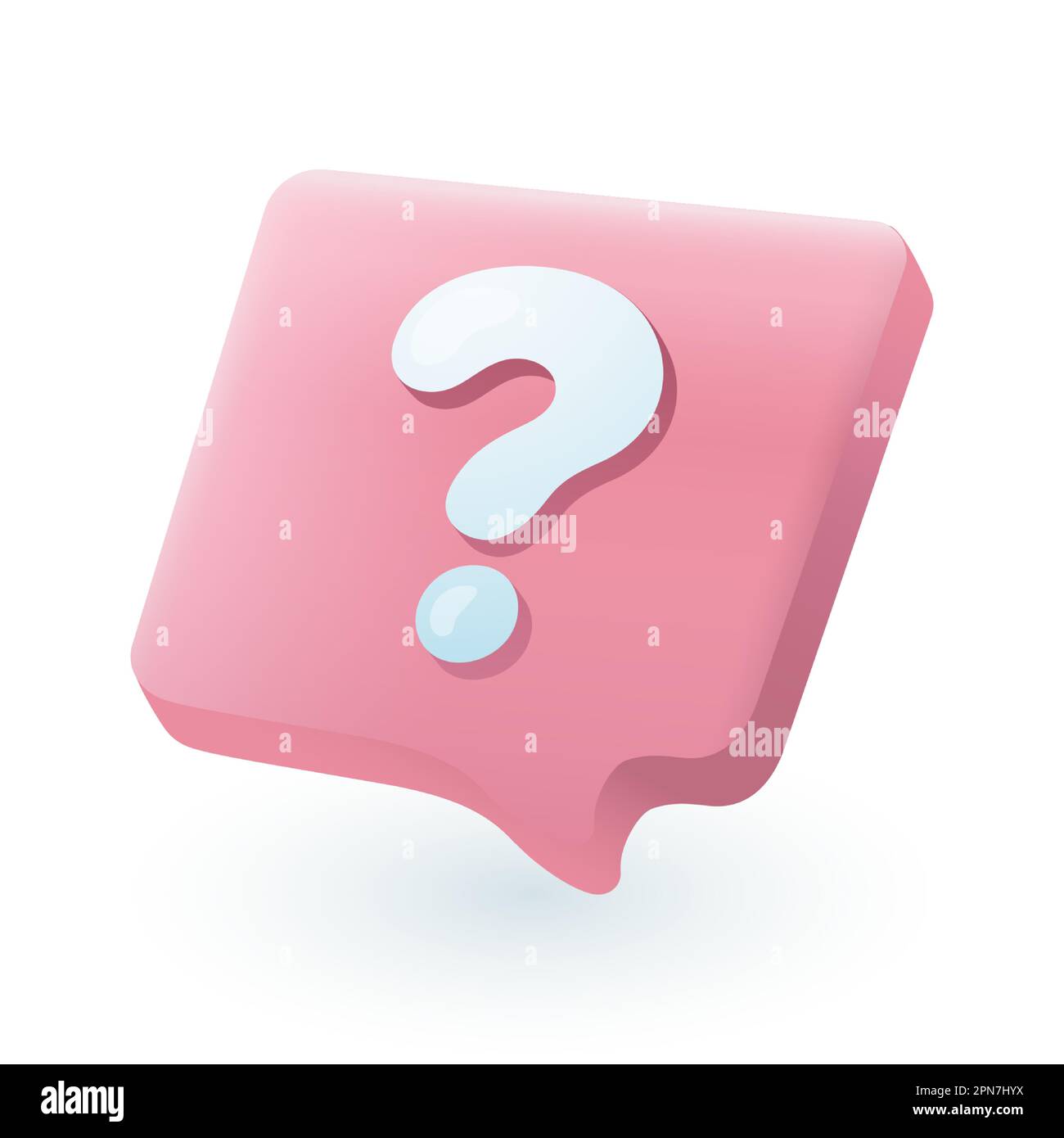 3d speech bubble with question mark icon faq hi-res stock photography ...