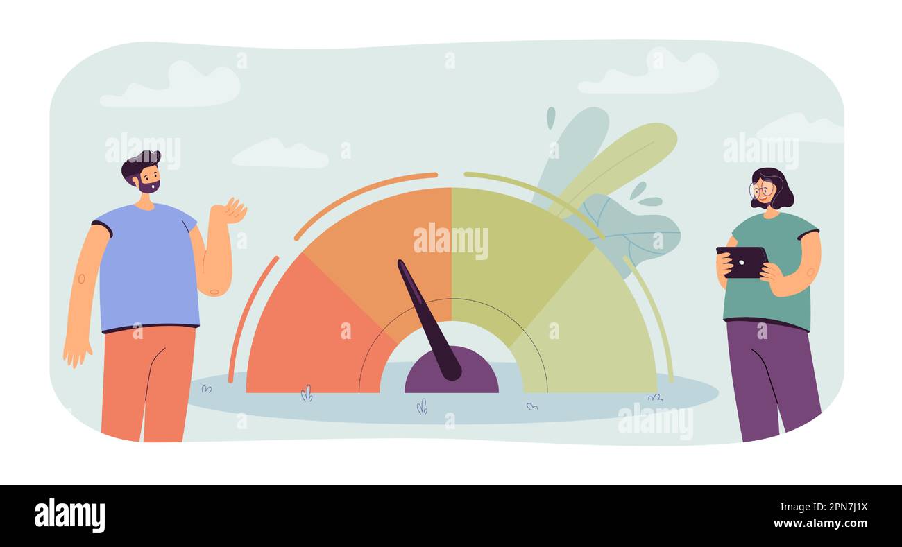 People using level meter with arrow to measure Stock Vector Image & Art ...