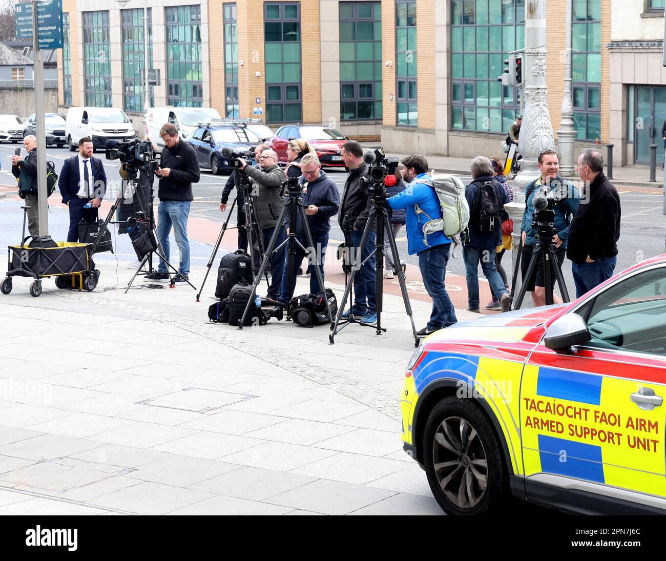 Members of the media outside the Special Criminal Court, Dublin, where ...