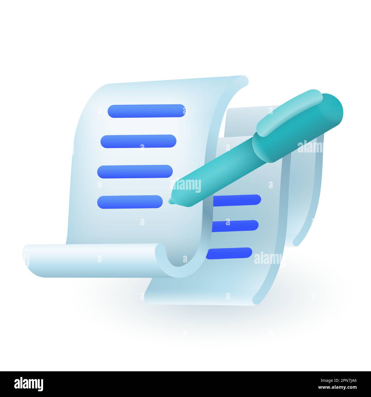 Content writing 3d paper icon hi-res stock photography and images - Alamy