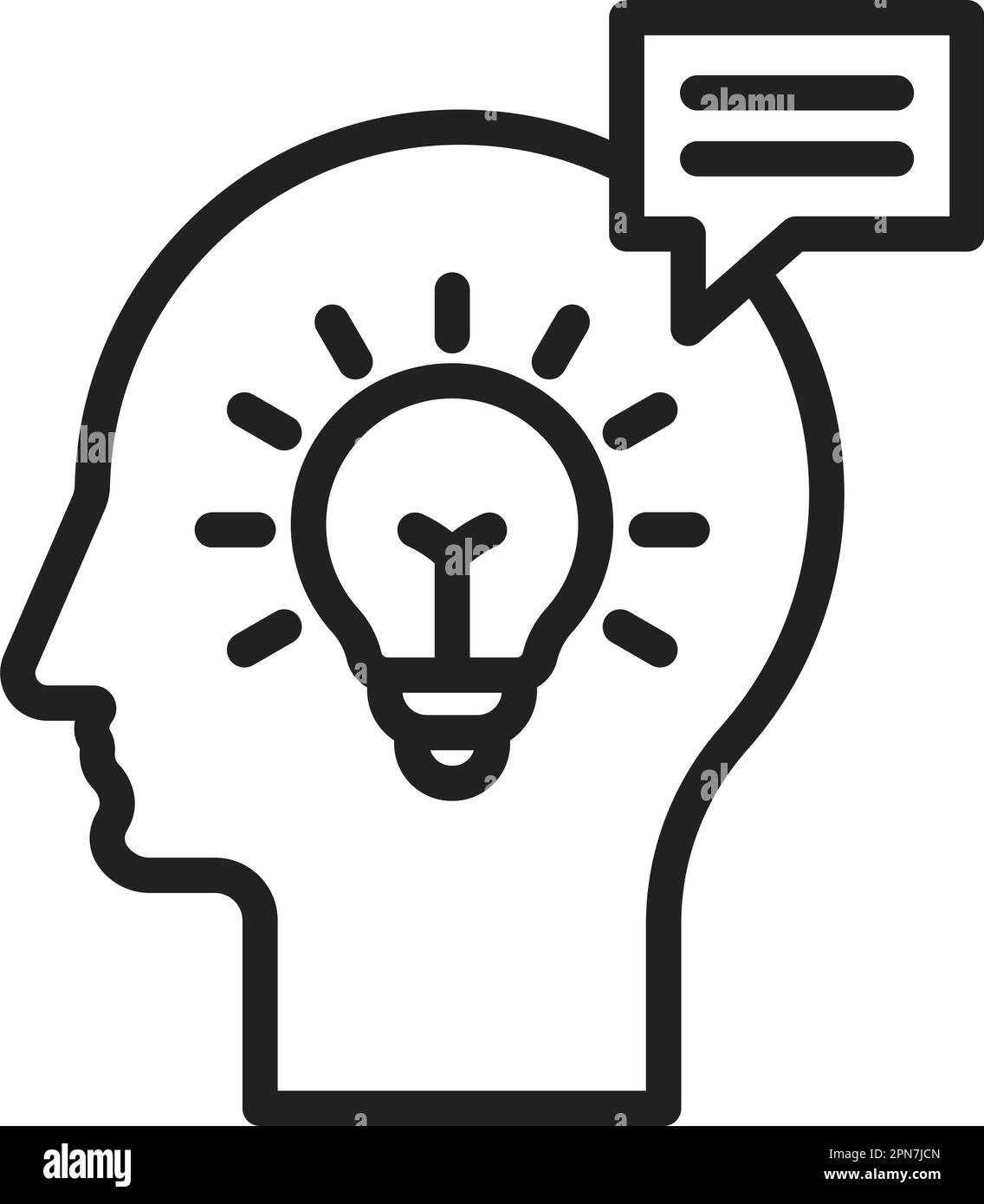 Brainstorming Ideas icon vector image. Suitable for mobile apps, web apps and print media Stock ...