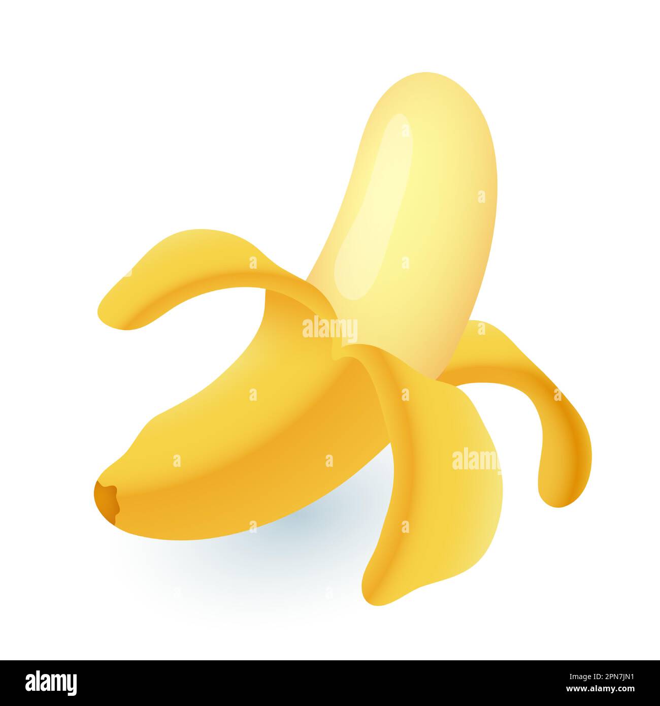 Yellow banana smoothie in Stock Vector Images - Alamy