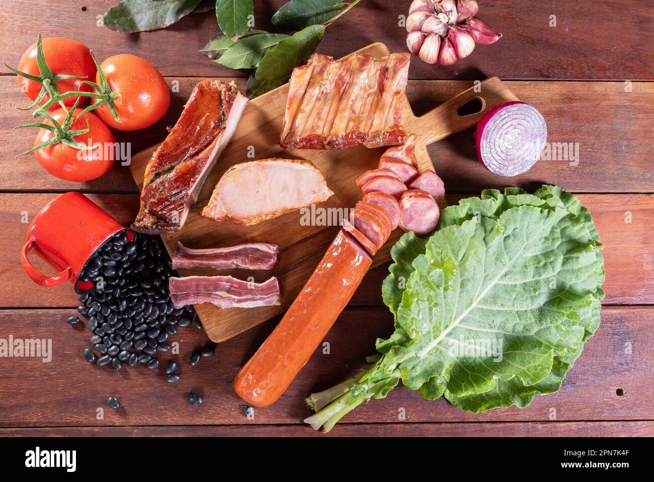 ingredients for feijoada Stock Photo - Alamy