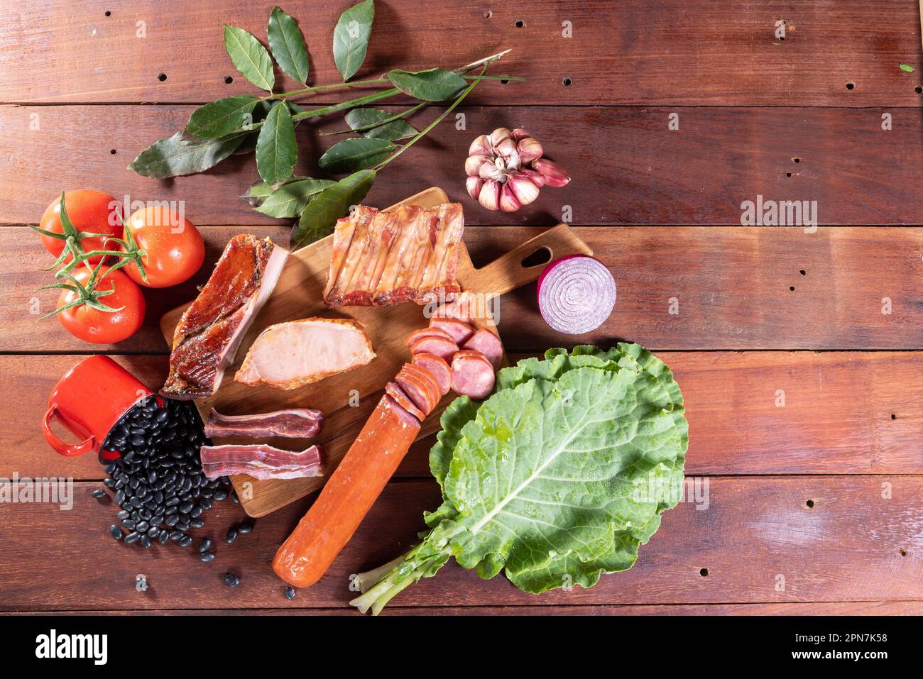 ingredients for feijoada Stock Photo - Alamy