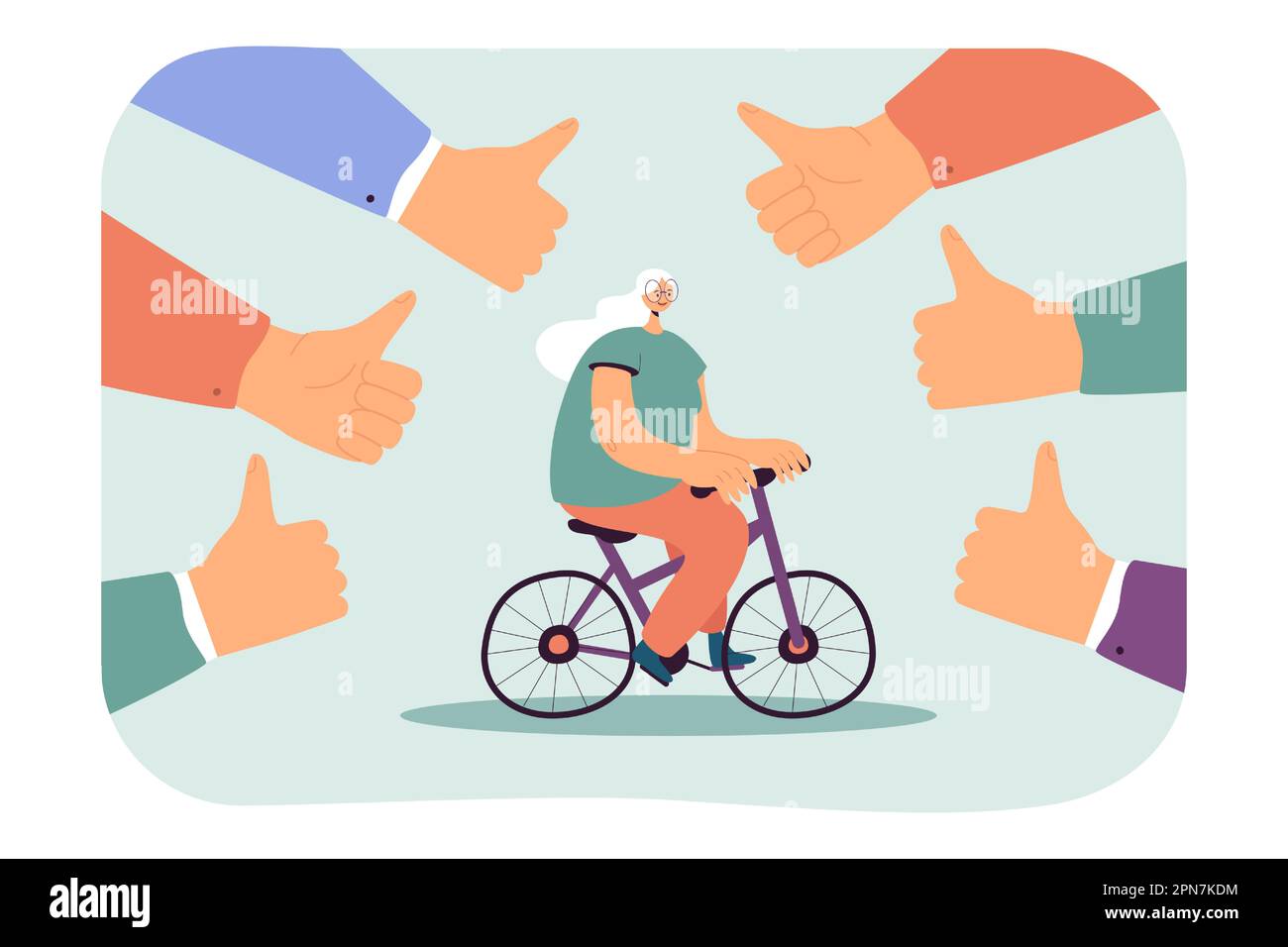 Happy group people thumbs Stock Vector Images - Alamy