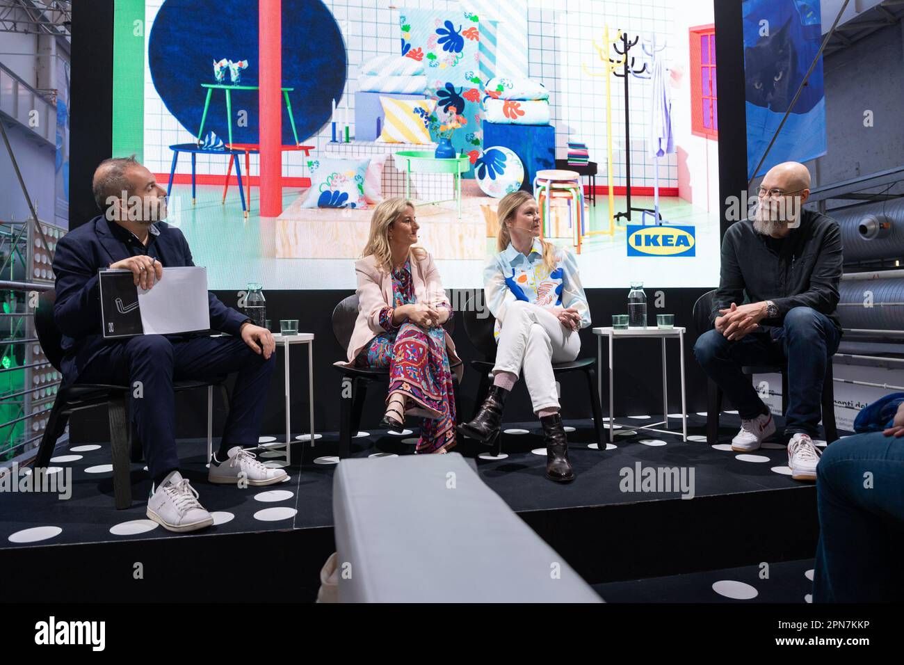 Milan, . 17th Apr, 2023. Design Week Presentation of Ikea "Assembling ...