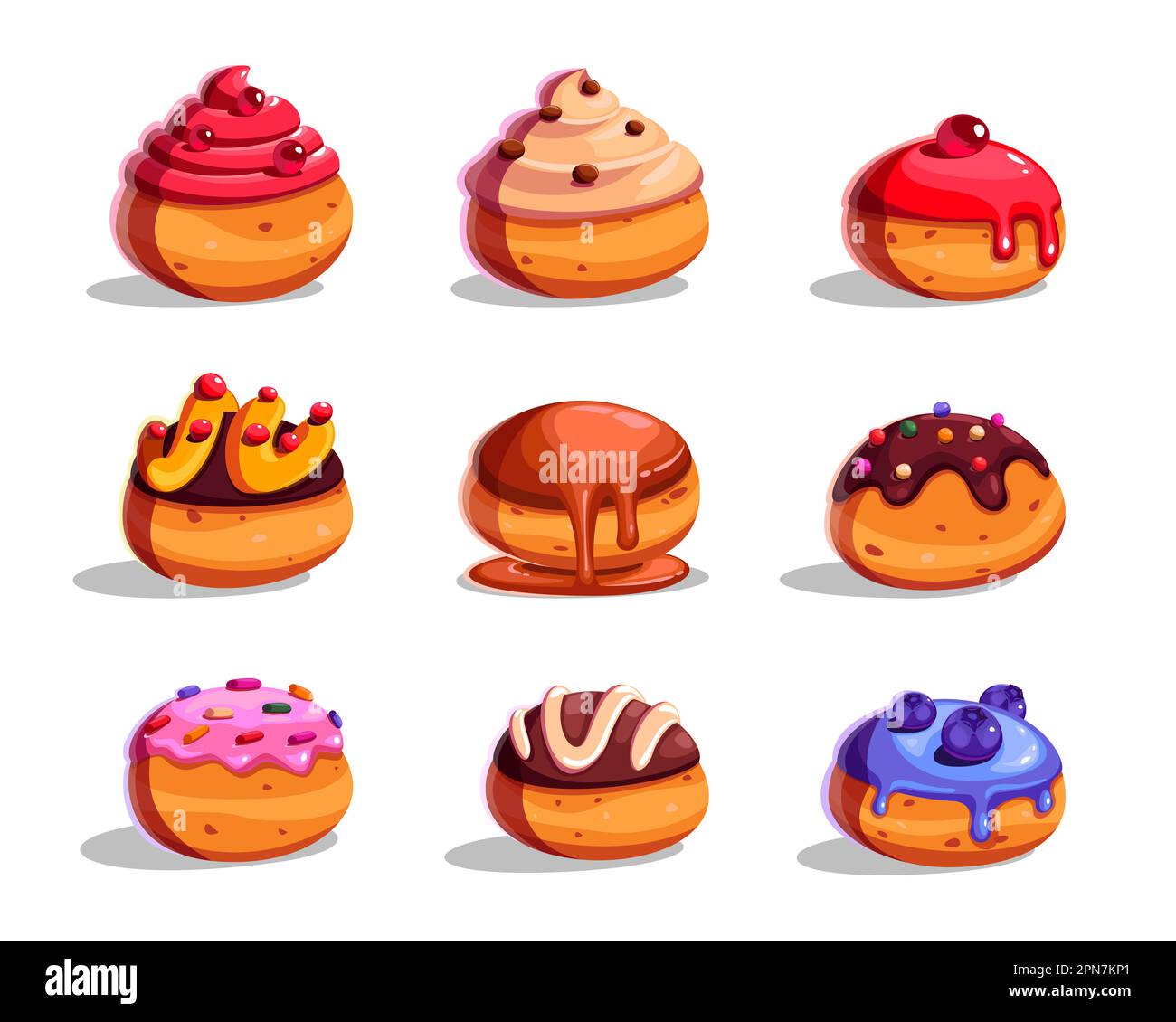 Powder donuts Stock Vector Images - Alamy