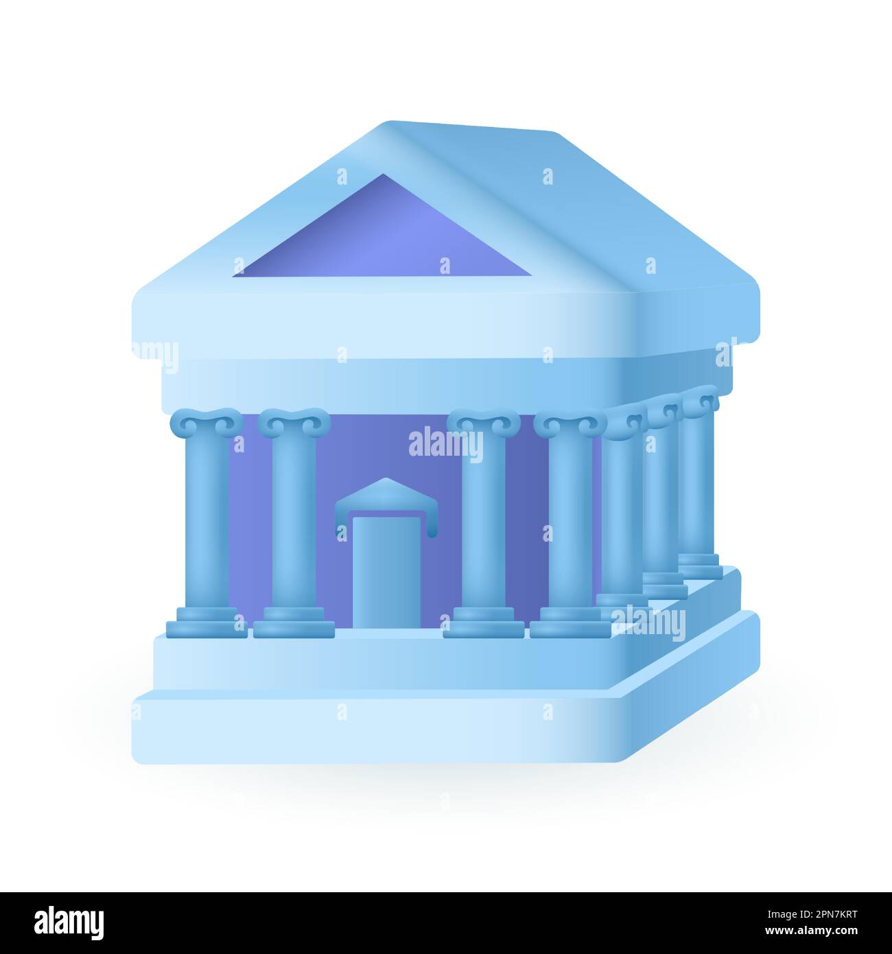 Blue bank building 3D icon Stock Vector Image & Art - Alamy
