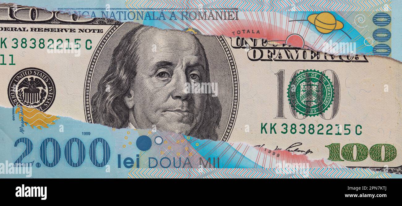 Romanian banknote texture hi-res stock photography and images - Alamy