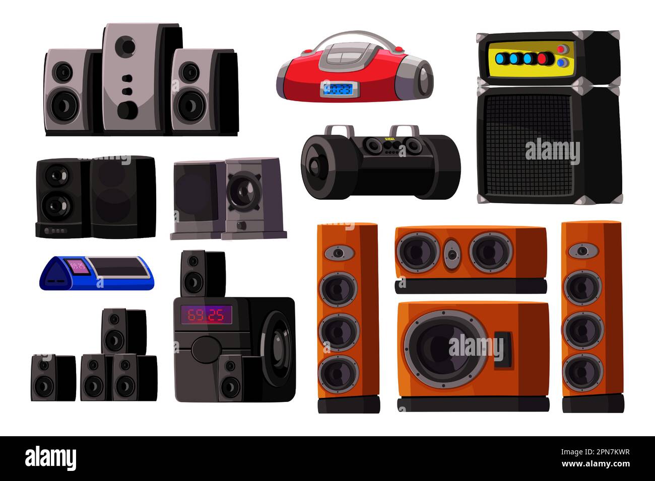 Set Of Speakers Vector